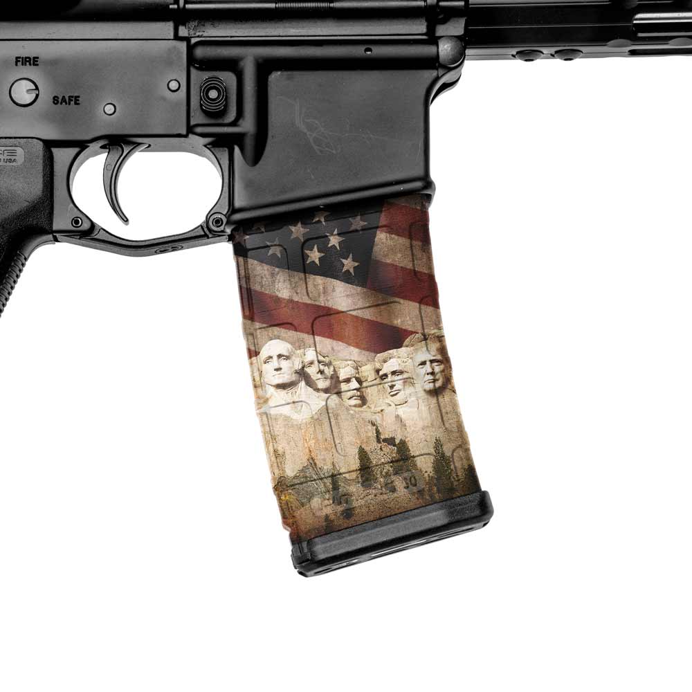 AR-15 Mag Skin (Let Freedom Reign - Trump on Mt. Rushmore) – GunSkins