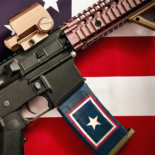 AR-15 Mag Skin (Silver Star Banner) – GunSkins