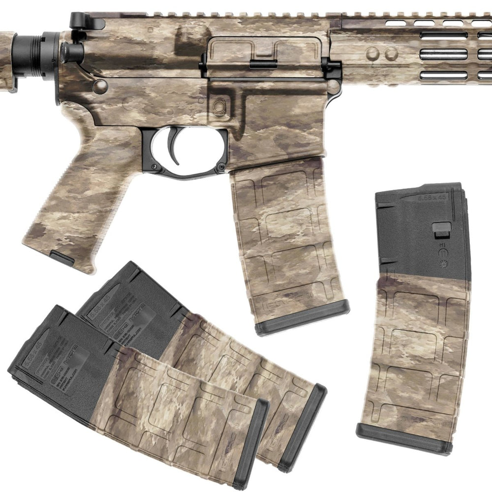 GunSkins AR-15 Rifle Skin Bundle with Mag Skin 3-Pack Camo Vinyl Wraps