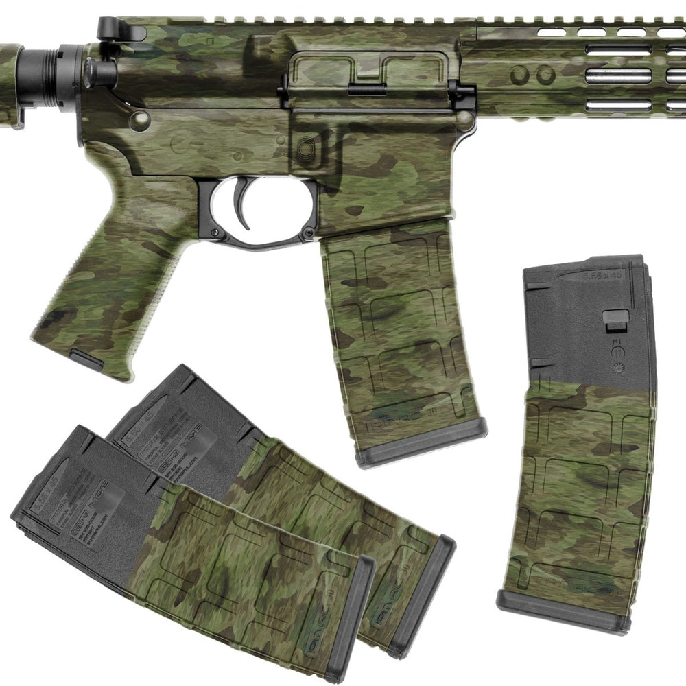 GunSkins AR-15 Rifle Skin Bundle with Mag Skin 3-Pack Camo Vinyl Wraps